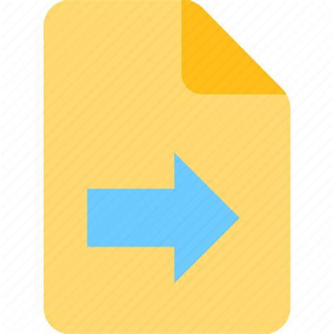 Arrow Document Export File Output Paper Icon