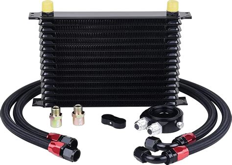 Amazon.com: EVIL ENERGY 15 Row Oil Cooler Kit, 10AN Transmission Engine ...