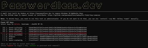 Github Passwordlesswebauthn Fido2 Key Remover Remove Webauthn