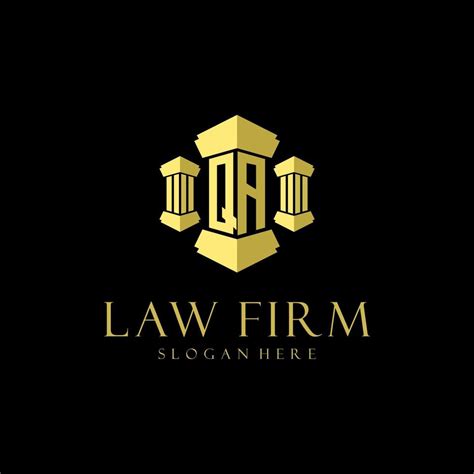 QA Initial Monogram Logo For Lawfirm With Pillar Design Vector Art At Vecteezy