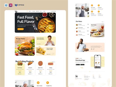 Quickserve Fast Food And Delivery Restaurant Elementor Template Wprise