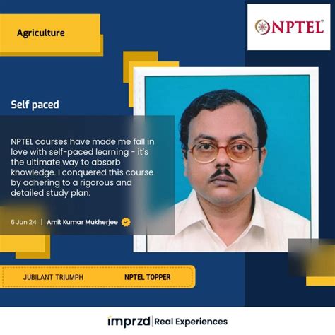 Amit Kumar Mukherjee On Linkedin Nptel