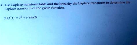 solved use the definition of the laplace transform to determine the