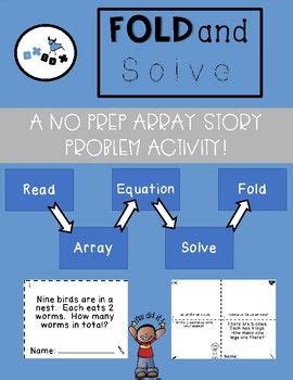 Array Word Problem Fold And Solve Activity No Prep Teacher Organization Teacher Prep Word