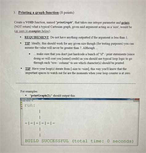 Solved 3 Printing A Graph Function 8 Points Create A