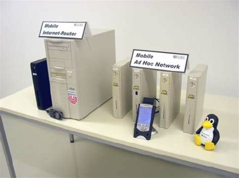 mobile internet router for multihop ad hoc networks testbed