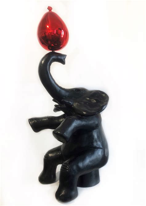 Éléphant Et Son Ballon Rouge By Philippe Berry 2020 Sculpture Artsper