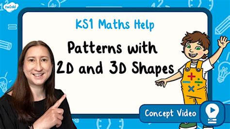 👉 Patterns With 2d And 3d Shapes Properties Of Shape Ks1 Maths Concept