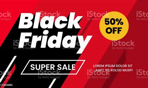블랙 프라이데이 슈퍼 세일 50 Off 현대 타이포그래피 롱 섀도우 스타일 포스터 배경 소셜 미디어 프로모션 디자인 벡터