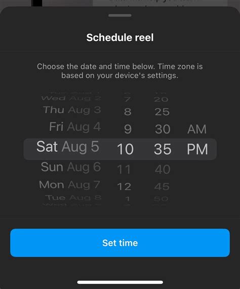 schedule post is grayed out past a certain date r instagram