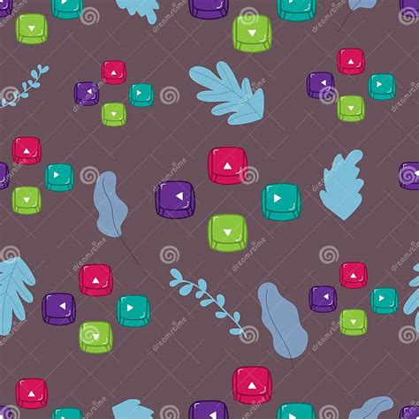 Computer Keyboard Background Seamless Abstract Vector Pattern Texture