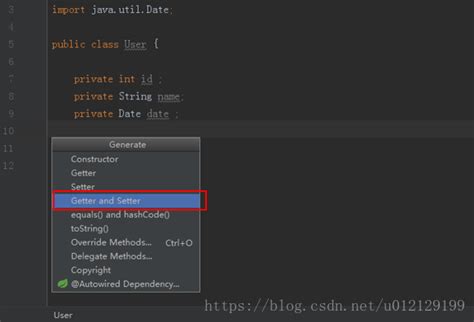 idea如何快速生成get和set方法 传统方法 idea中的getset csdn博客