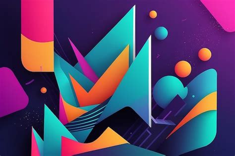 Premium Photo Minimal Geometric Background Dynamic Shapes Composition Vector Illustration