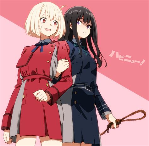 Nishikigi Chisato And Inoue Takina Lycoris Recoil Drawn By Washu