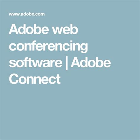 Adobe Web Conferencing Software Adobe Connect Web Conferencing Adobe Learning Online Learning