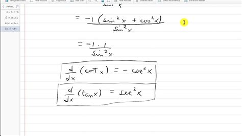 Derivatives Of The Trig Functions Youtube