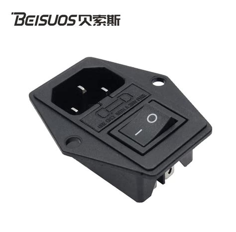25a 250vac Iec Socket Switch C6 Power Socket Inlet Module Plug