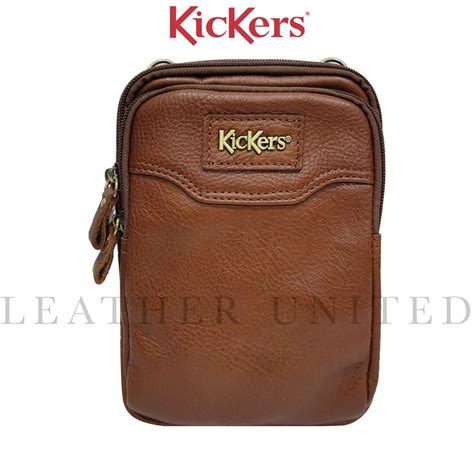 Kickers Genuine Top Grain Leather Crossbody And Waist Sling Bag Kic S