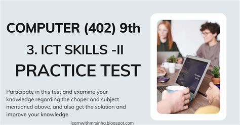 Ict Skills 9 Practice Test Class Ix 402 Chapter 3 Ict Skills