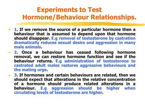 Ppt Biological Bases Of Behaviour Lecture 6 Hormones Powerpoint Presentation Id 377277