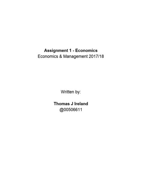 Economic Assignment Pdf