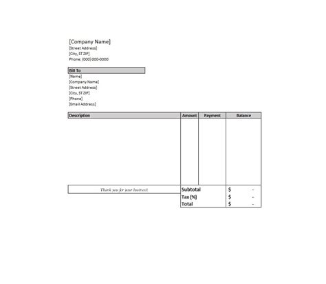 Free Billing Statement Templates Docformats Com