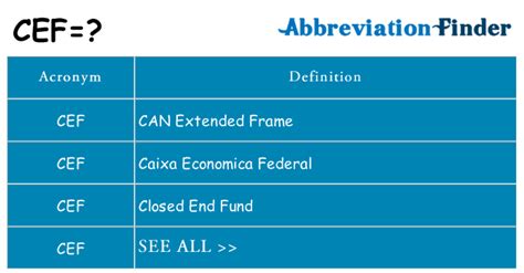 What Does CEF Mean