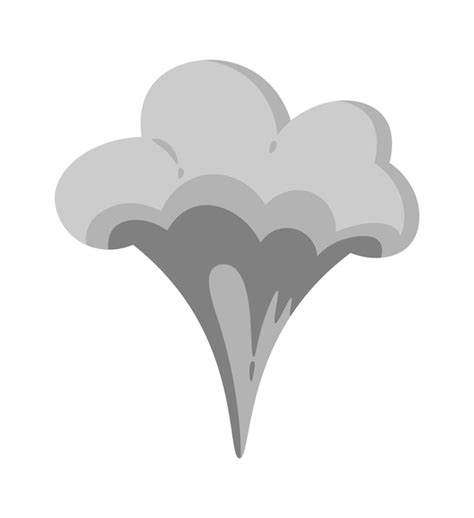 손으로 그린 연기 또는 먼지 구름 추상 요소 프리미엄 벡터