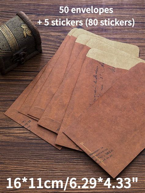 Vintage Sobres Antiguo Estilo Retro De Papel Kraft Sobres Con Cera Sello Bolsa De Almacenaje
