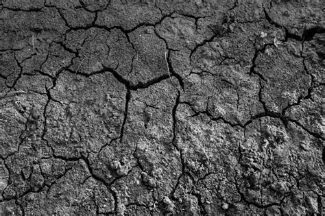 Crack Land Closeup Crackered Earth Texture Background Of Soil With