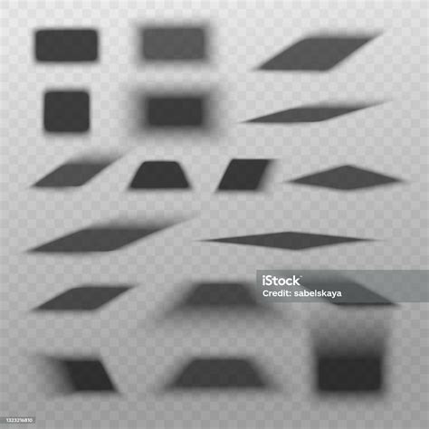 흐린 가장자리가 있는 사각형 그림자 사실적인 벡터 일러스트레이션이 분리되어 있습니다 0명에 대한 스톡 벡터 아트 및 기타 이미지