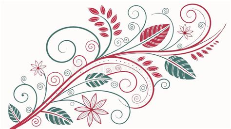 Ornate Floral Branch Design Decorative Element Vector Design Generative Ai Stock Illustration