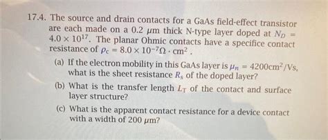 174 The Source And Drain Contacts For A Gaas