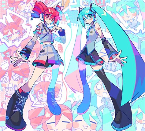 Hatsune Miku Kasane Teto Kasane Teto And Hachune Miku Vocaloid And