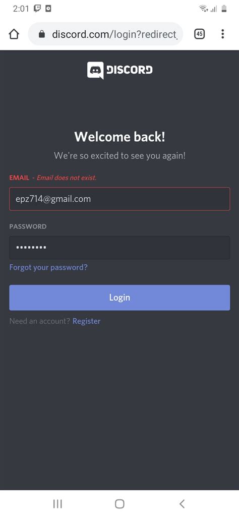 Pls Tell Me How It Says The Email Doesnt Exist When It Does In The App
