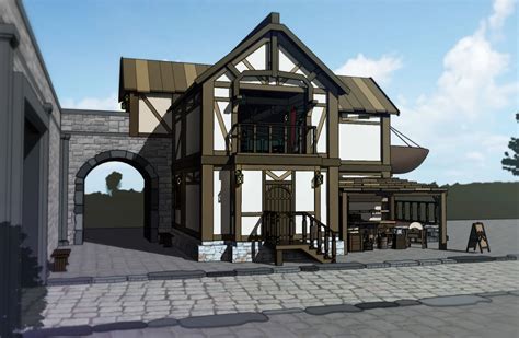 판타지 중세 스타일 대장간 공방