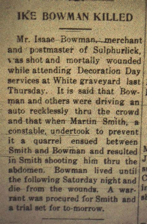 Isaac Denton Bowman 1860 1918 Find A Grave Memorial