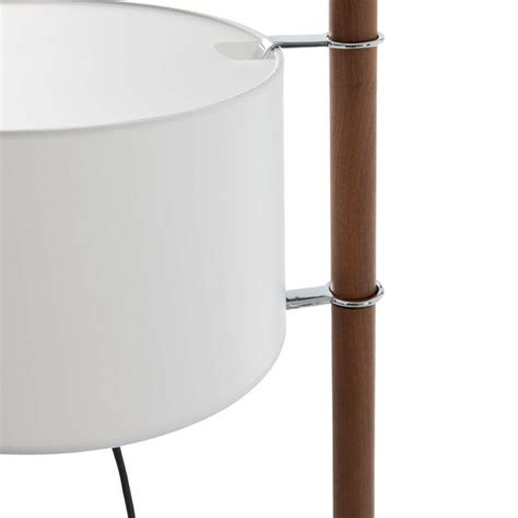 Miguel Milá Tmm Floor Lamp In Natural Oak And White Parchment For