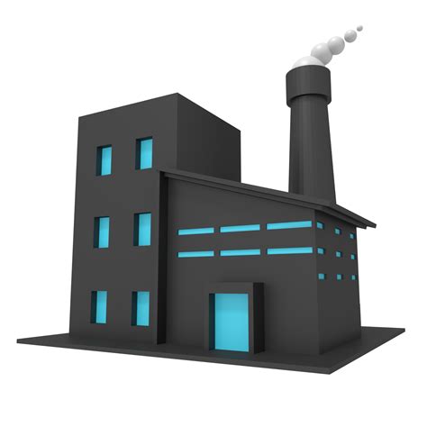 3d Icon Of Factory Building 23519808 Png