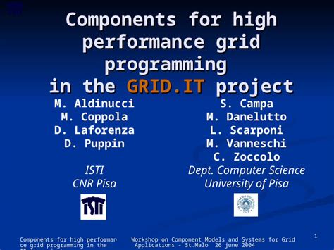 Ppt Components For High Performance Grid Programming In The Gridit