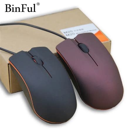 BinFul Mini Cute Wired Mouse USB Pro Office Mouse Optical Mice For Computer PC Mini Pro