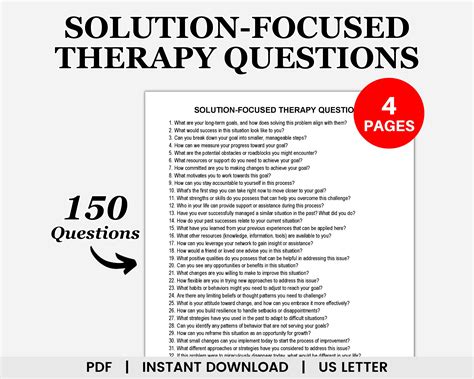 Solution Focused Therapy Questions Counseling Questions Therapy