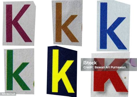 편지 K 잡지 잘라낸 글꼴 몸값 편지 텍스트 알파벳에 대한 격리된 콜라주 요소 몸값 메모 0명에 대한 스톡 사진 및 기타 이미지