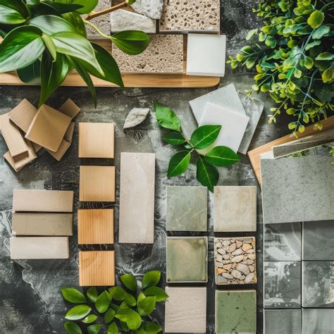 Una Imagen De Varios Materiales Naturales Incluida La Madera La