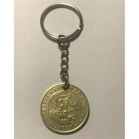 Vintage Chuck E Cheeses 1994 Game Token Keychain Ci Gem
