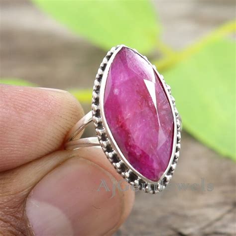 Raw Ruby Ring Etsy