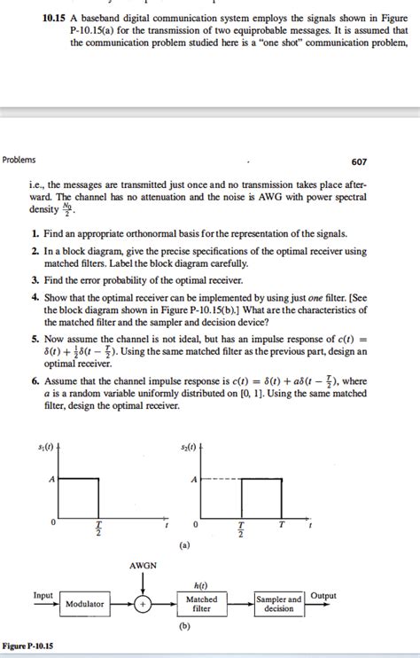 Solved 10 15 A Baseband Digital Communication System Employs