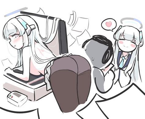 Sensei Doodle Sensei And Noa Blue Archive Drawn By Shoeguy Danbooru