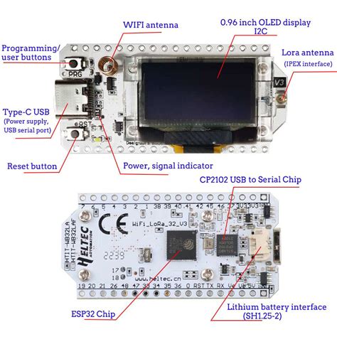 Getuscart Diymall 2 Sets 915mhz Esp32 Lora V3 Wifible Development Board 096inch Oled Display