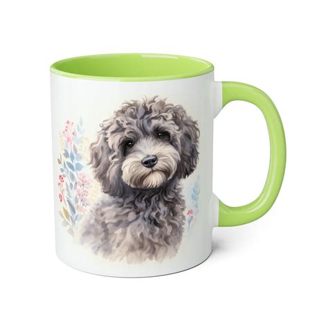 Cockapoo Mug Cavapoo Puppy Watercolour Black Dog Poodle Doodle Lover Etsy